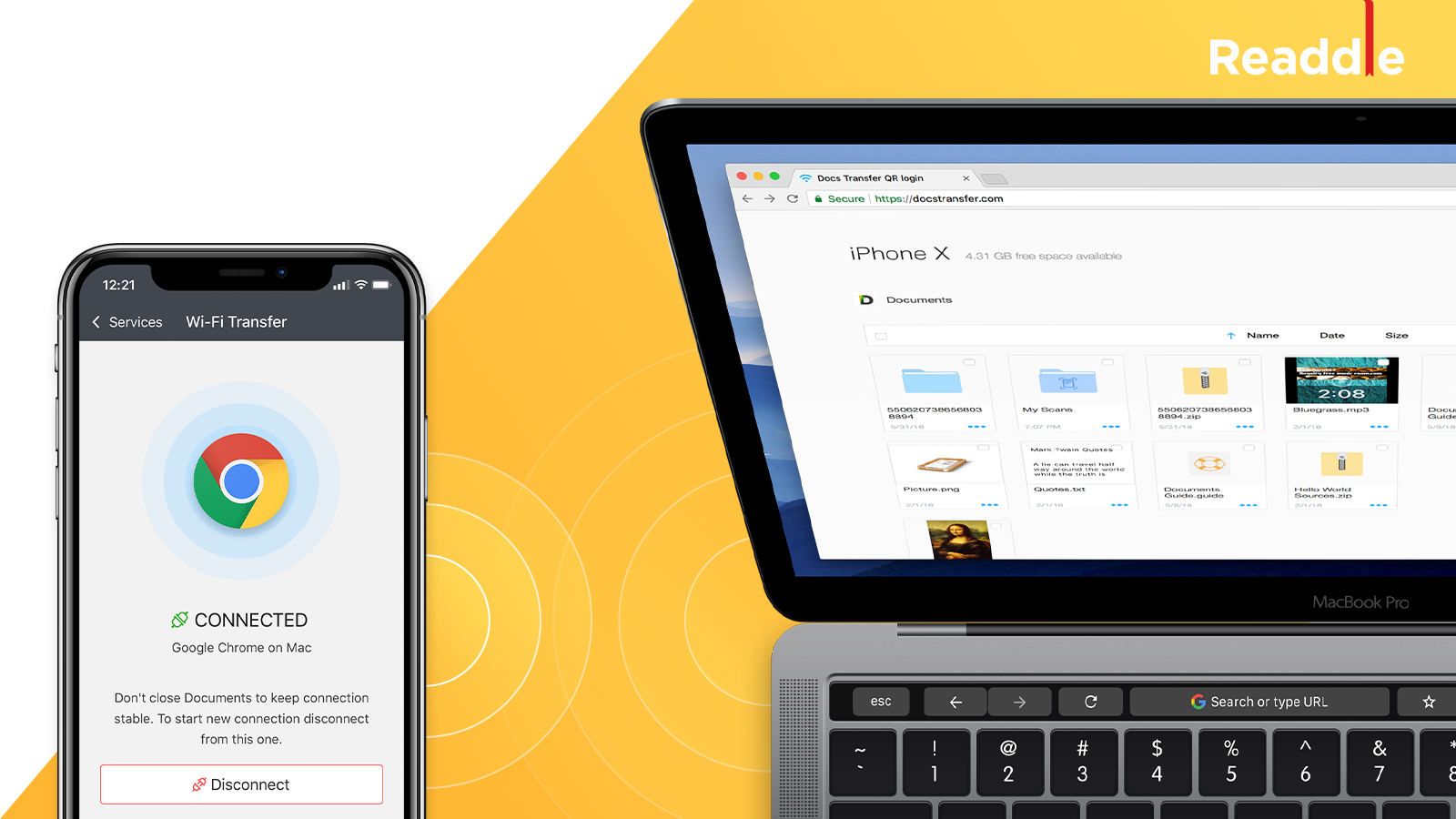 Documents adds WiFi File Transfer between iOS and Mac/PC