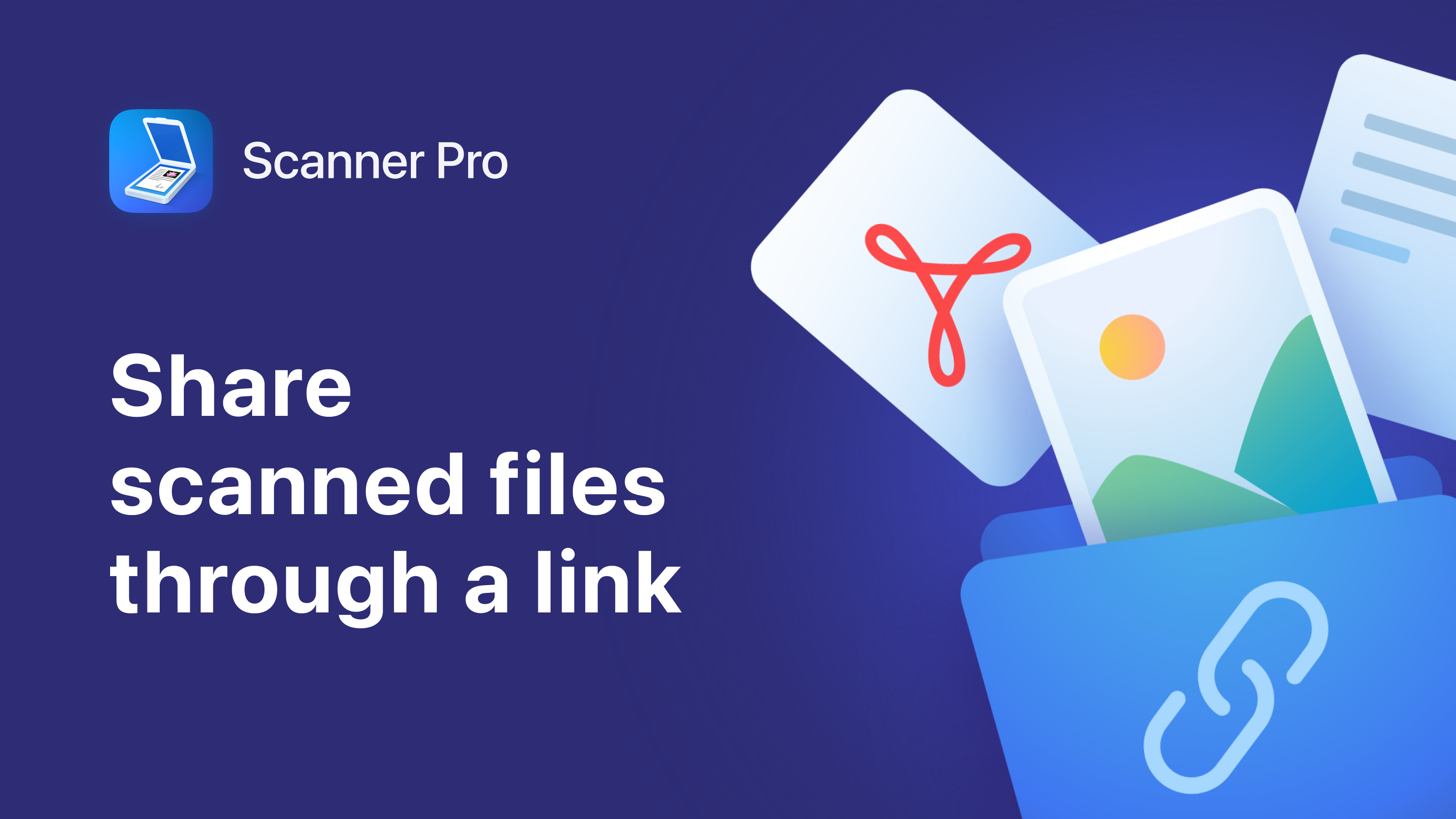 How to send big scanned files through a share link