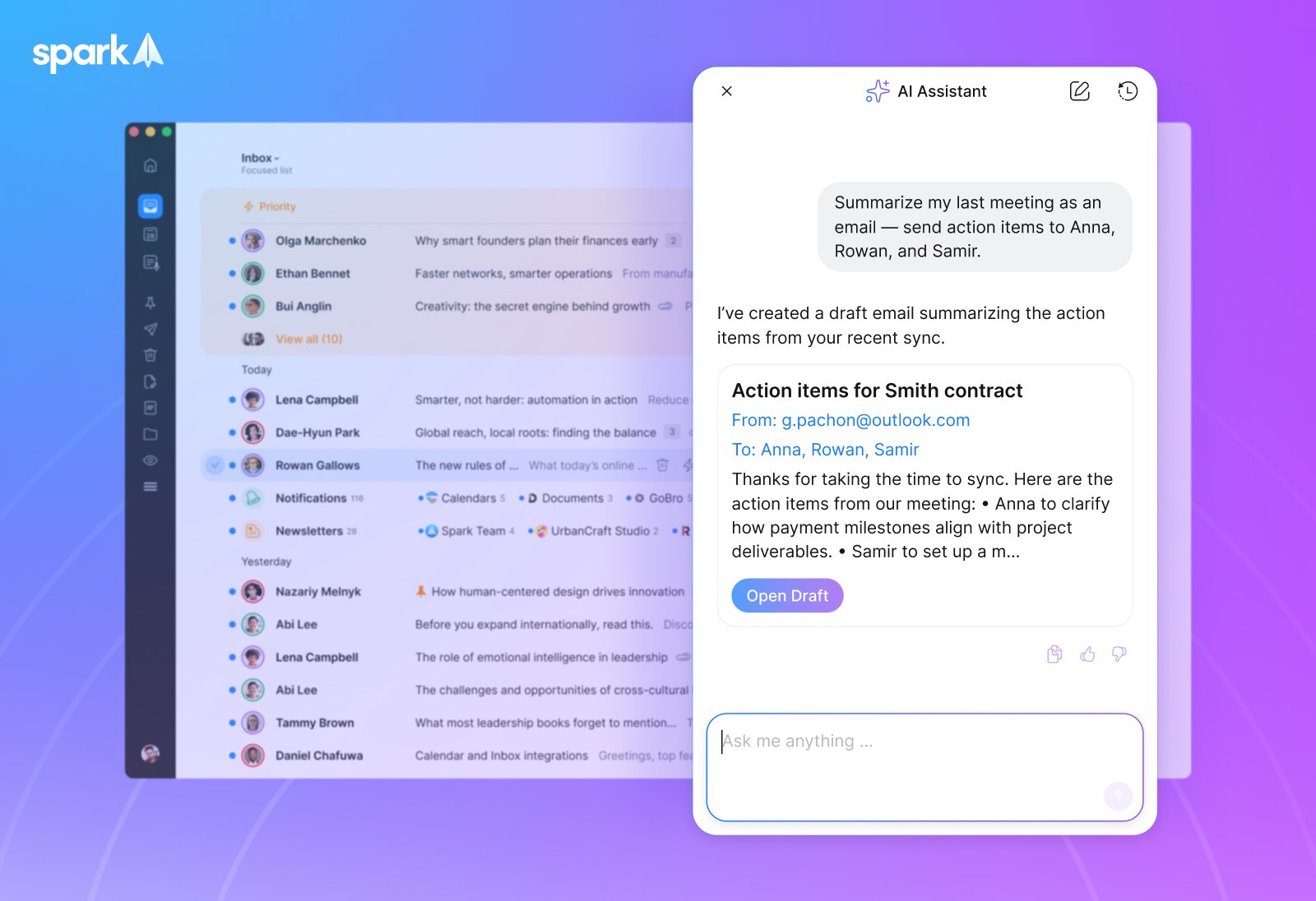 Meet your personal AI Assistant — now in Spark.