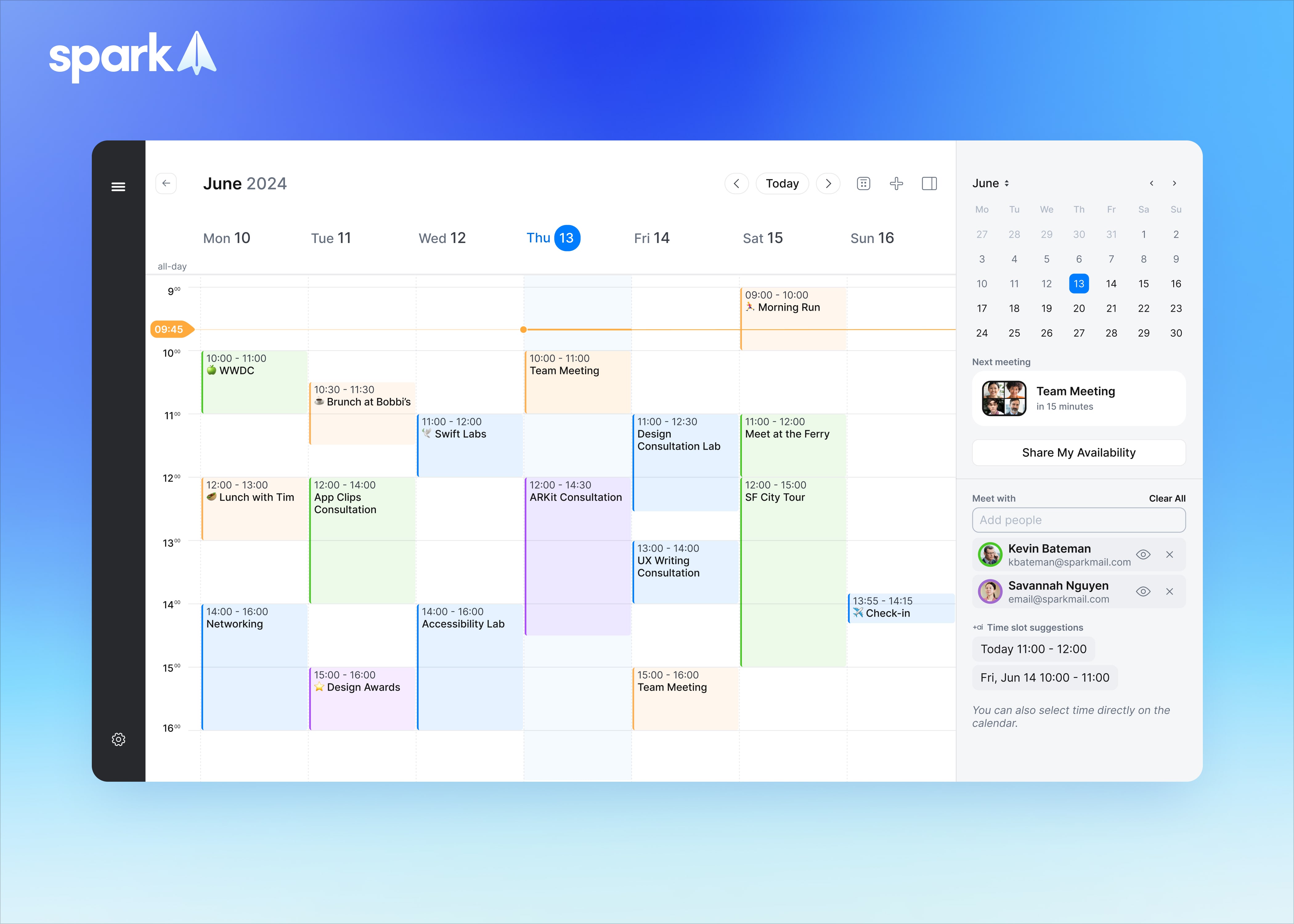 Spark expands beyond email with a Calendar and Meeting Notes