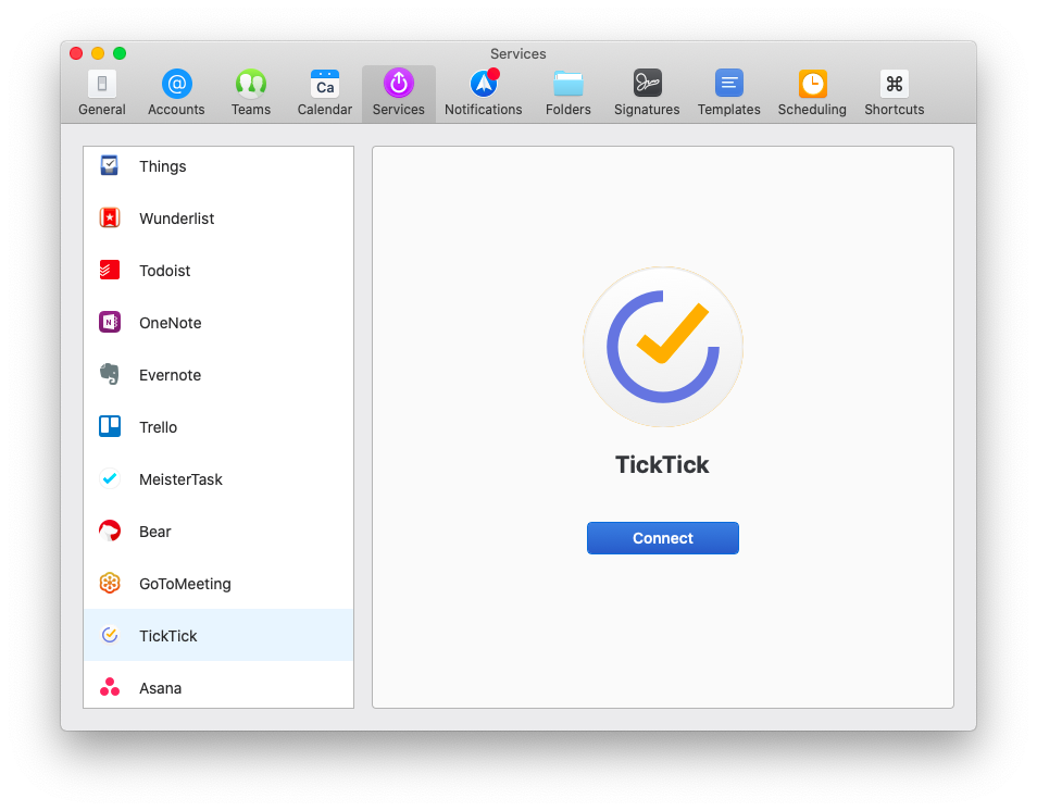 Spark email client adds the TickTick integration | Blog